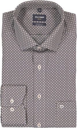 Olymp Herren Hemd braun gemustert
