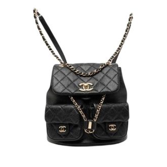 Chanel Pre-owned Sac &agrave; dos Matelass&eacute; Caviar - Femme - Pre-owned - Noir - Taille: ONE Size