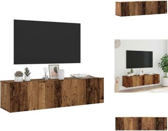 vidaXL Vidaxl - Meuble tv mural vieux bois 120x30x30 cm bois dingénierie - Meuble tv - Meubles tv - Support tv - Meuble HiFi
