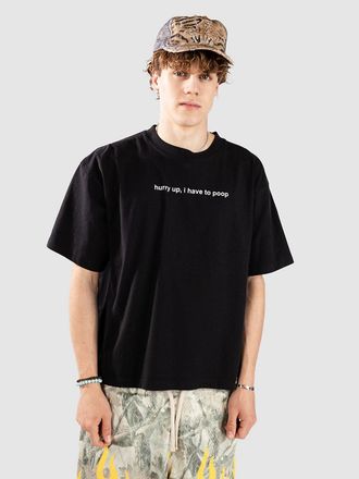 A.Lab Hurry Up Cropped T-Shirt limo black
