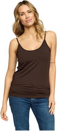 2-Biz Femme, Tops, Brun, Taille: 40 FR Hauts sans manches