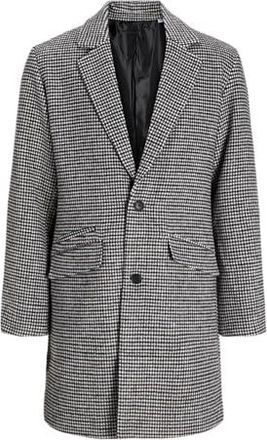 Jack & Jones Jjhays Wool Blend Coat Manteau, Joint Marron/d&eacute;tail : Houndstooth, M Homme