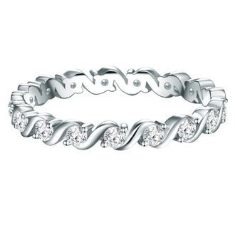 Trilani Ring - Sterling Silber Ring Zirkonia - Gr. 47 - in Silber - f&uuml;r Damen