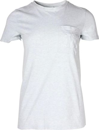 Max Mara t-shirt à logo brodé - Gris