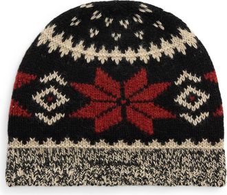 Ralph Lauren SNOWFLAKE-MOTIF WOOL-BLEND BEANIE