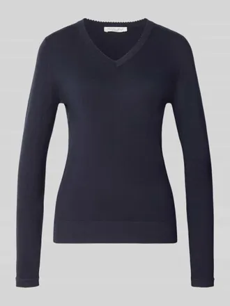 Christian Berg Pullover aus Viskose-Mix mit V-Ausschnitt