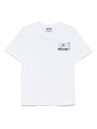 Moschino t-shirt à logo imprimé - Blanc