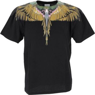 Marcelo Burlon Homme, Tops, Noir, Taille: M T-Shirt Jersey