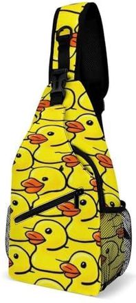 Generic Sacoche Tactique Canard en caoutchouc Antivol Sacs Poitrine Multifonction Sac &agrave; Dos De Voyage pour Randonn&eacute;e &eacute;cole Voyage