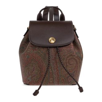 Etro Logo Rucksack - - Bags - Damen - Braun - ONE SIZE