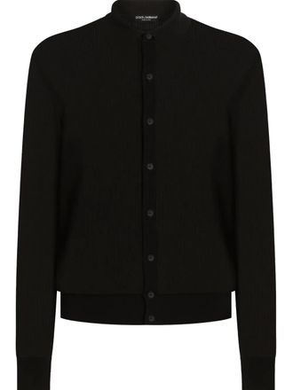 Dolce & Gabbana chemise en maille nervurée - Noir