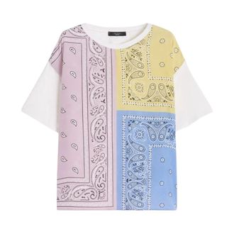 Max Mara Femme, Tops, Multicolore, Taille: 40 FR T-shirt oversize avec empi&egrave;cement imprim&eacute;