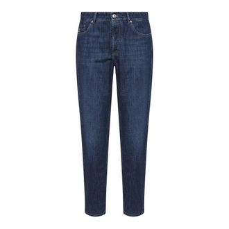 Brunello Cucinelli Homme, Jeans, Bleu, Taille: 2XL Jeans Coupe Droite