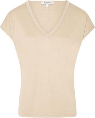 Morgan T-shirt manches courtes Beige XL