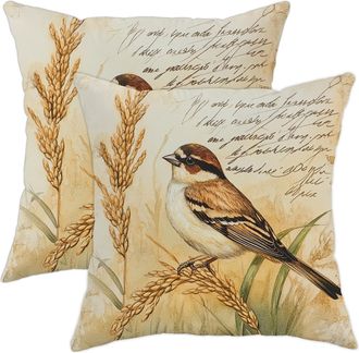 Generic Herbstsperling Sofakissen Weich Dekokissen Komfort Dekokissenbezug F&uuml;r Sofa B&uuml;ro Bett 45X45Cm 2Er Set