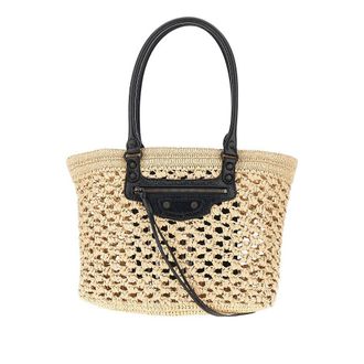 Balenciaga Raffia medium Le City basket bag Woman One Size
