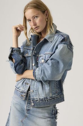 Levi's Veste Trucker D&eacute;structur&eacute;e 90s - Femme - Bleu / Upon Reflection - XS