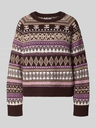 Marc O'Polo Denim Pullover aus Wolle mit Jacquardstruktur