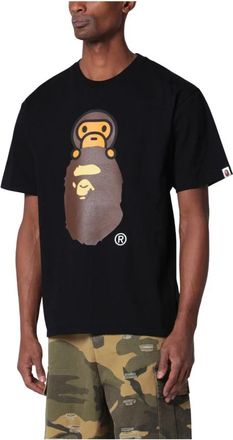 A Bathing Ape A Bathing Ape, Homme, Tops, Noir, Taille: XL Milo On Ape Head Tee