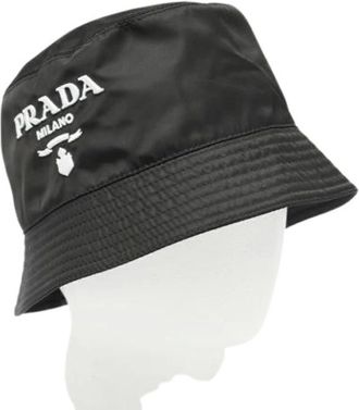 Prada unisex, Pre-owned, Noir, Taille: ONE Size Chapeau en nylon Pre-owned