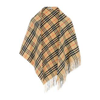 Burberry Femme, Accessoires, Beige, Taille: ONE Size Cape en laine m&eacute;lang&eacute;e brod&eacute;e