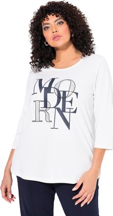 Ulla Popken Damen große Größen Übergrößen Plus Size Shirt, Modern, Classic, Rundhals, 3/4-Arm
