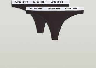 G-Star Thong Brief 2er-Pack - Schwarz - Damen