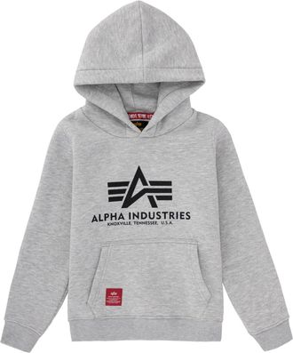 Alpha Industries Unisex Kinder Basic Hoody Kids/Teens Für Kapuzenpullover, Grey Heather, 134-140 EU