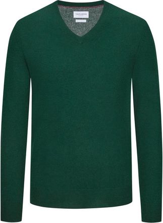 Tom Rusborg Pullover mit V-Ausschnitt aus Merinowolle mit Kaschmir in