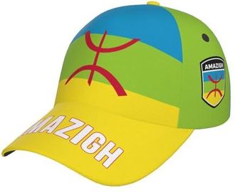 Generic Hip Pop Casquette Drapeau Berb&egrave;re Amazigh Casquette Trucker Vintage Chapeaux Randonn&eacute;e Classique Snapback Hat pour Running, Homme, Femme