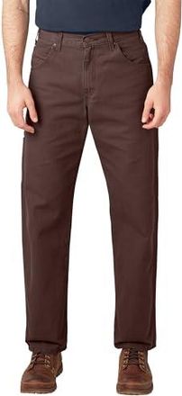 Dickies Jean pour Homme Coupe Droite Duck Carpenter, Rinsed Chocolate Brown V1, 34W / 34L