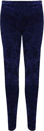 WearAll Femmes Plus &Eacute;cras&eacute; Velour Jambi&egrave;res Dames &Eacute;lastiqu&eacute;e &Eacute;tendue Pantalon Bottoms - Bleu Royal - 40-42