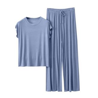 Generic Ensembles de v&ecirc;tements de d&eacute;tente pour femmes &agrave; la mode sport d&eacute;contract&eacute; couleur unie veste sweat-shirt pantalon col rond surv&ecirc;tement 2 pi&egrave;ces ensemb