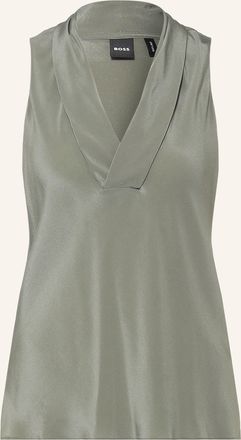 HUGO BOSS Blusentop Bolaru Aus Seide gruen