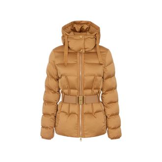 Elisabetta Franchi Down Jacket In Voile Fabric