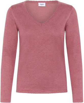 Saint Tropez Strickpullover MilaSZ LS V-Neck Pullover Regular fit, Viskosemischung