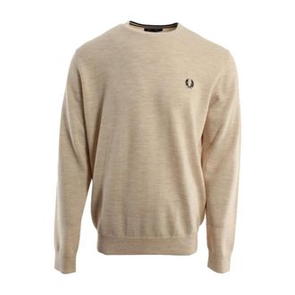Fred Perry Rundhals-Strickware - - Knitwear - Herren - Beige - XL