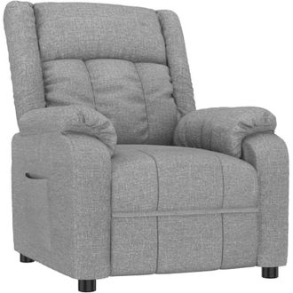 vidaXL Fauteuil inclinable Gris clair Tissu vidaXL