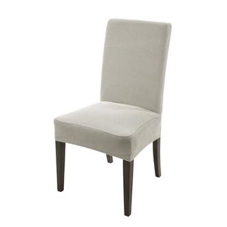 Caleffi Quadrotto-Stuhlbezug Melange, einfarbig, 1-Sitzer-Creme