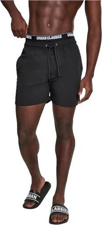 Urban Classics Homme Two In One Swim Shorts Short,Noir (Blk/Blk/Wht 00703),Large