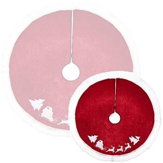 Com-Four Housse de Protection pour Sapin de Noël de qualité supérieure Contre Les Aiguilles de pin - Couverture Ronde pour Sapin de Noël - sous-Couche avec Mot