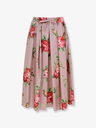 Dolce & Gabbana Cotton skirt with iconic print - DOLCE & GABBANA - gender_Woman