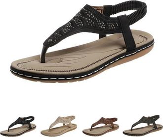 Generic Tongs &eacute;l&eacute;gantes pour femme - Noir - Sandales d&eacute;t&eacute; modernes - Sandales plates &agrave; lani&egrave;res antid&eacute;rapantes - Sandales d&eacute;t&eacute; &agrave; enfiler - Sandales de plage o