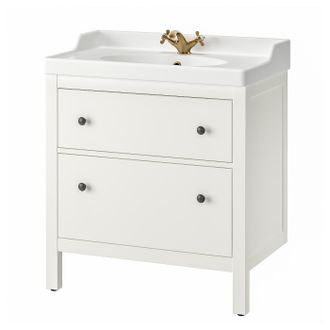 IKEA HEMNES / RUTSJ&Ouml;N Waschbschr+Schubladen/Waschb/Mibatt