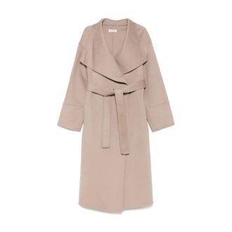 Soft Goat Belted Coat - - Coats - Damen - Beige - L