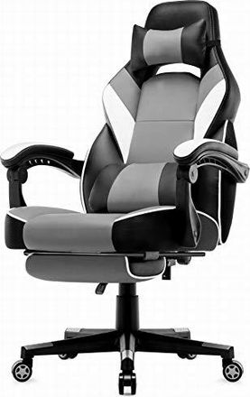 IntimaTe WM Heart Intimate WM Heart Chaise Gaming, Fauteuil Gamer Ergonomique, Si&egrave;ge Gamer avec Dossier Haut, Fauteuil de Bureau avec Assis Rembourr&eacute;, Repos-Pieds Pliab