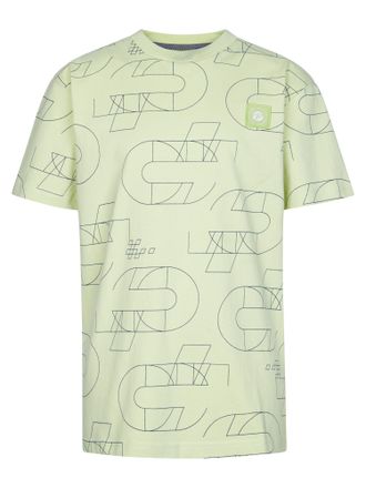 Petrol Industries T-Shirt mit Allover-Muster Marlinview Gr&uuml;n 152