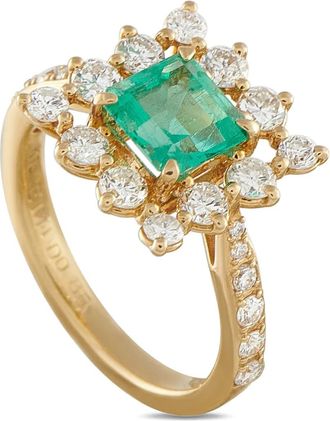Luxury Bazaar diamond and emerald ring - Gold