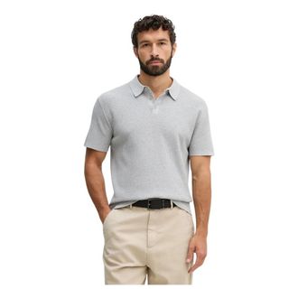 Michael Kors Polo en coton c&ocirc;tel&eacute; - Homme - Pulls - Gris - Taille: S