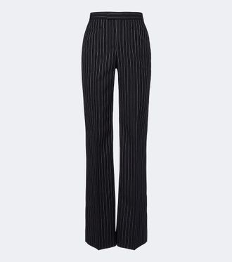 Gucci Gerade Hose aus Wolle und Seide